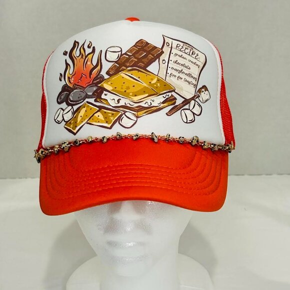 Nissun Cap | Accessories | Camping Smores Theme Lady Foam Mesh Back ...